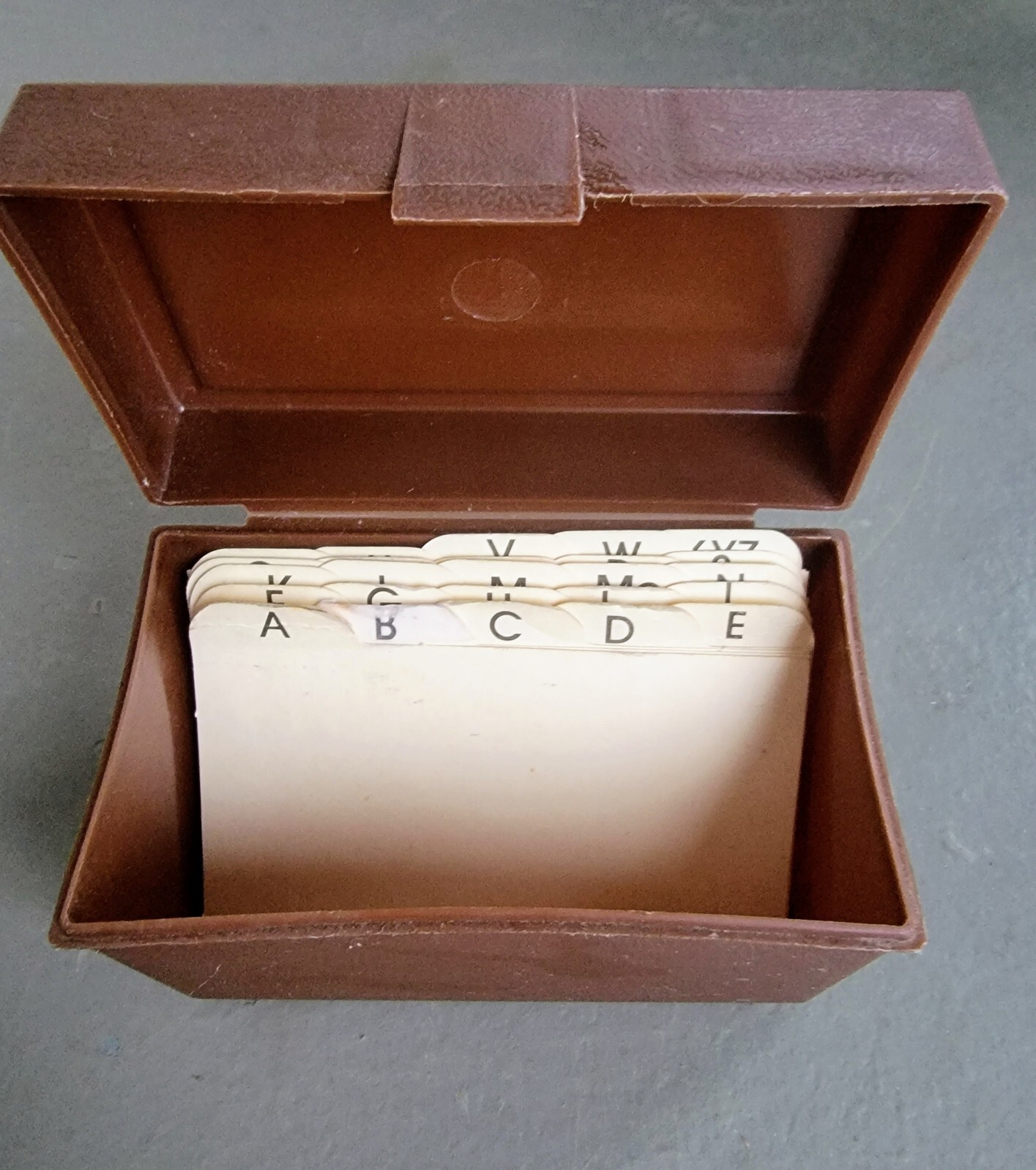 Vintage Sterling Plastics brown# 528 3 x 5 Index Cards File Box USA | eBay