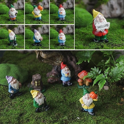 Desktop Decoration Mini Gnome Figurines Cartoon Gnomes Statuette ...