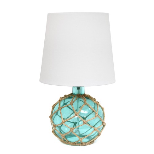 Elegant Designs Buoy Netted Coastal Ocean Sea Glass Table Lamp | eBay