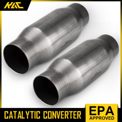 2pcs EPA 3 inch Universal High Flow Performance Catalytic Converter ...