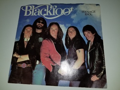 BLACKFOOT Run For Cover / Teenage Idol ATCO 99851 PS 45 VINYL 7" RECORD ...