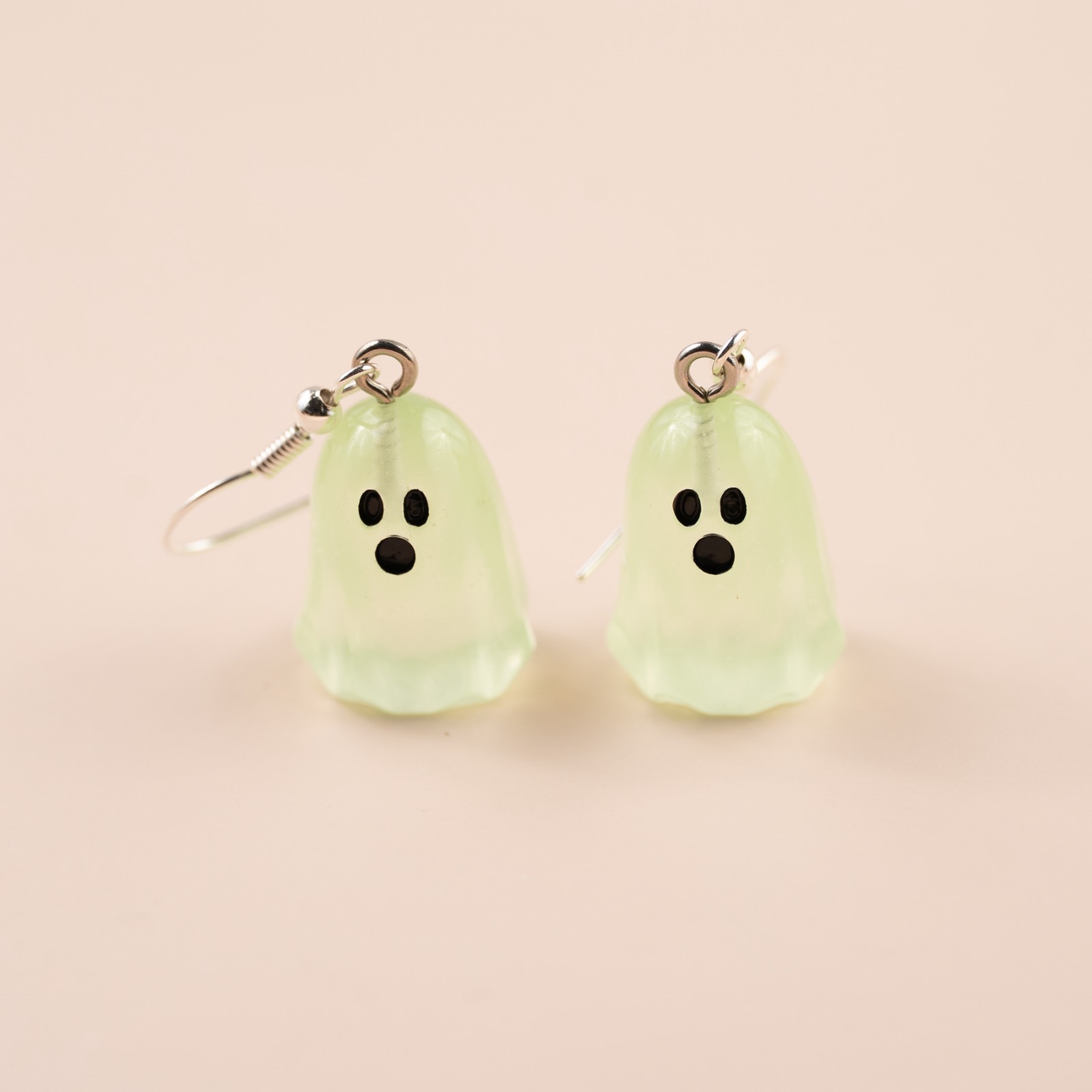 Cute Tiny Light Green Ghost Halloween Hook Dangle Drop Earrings Novelty ...