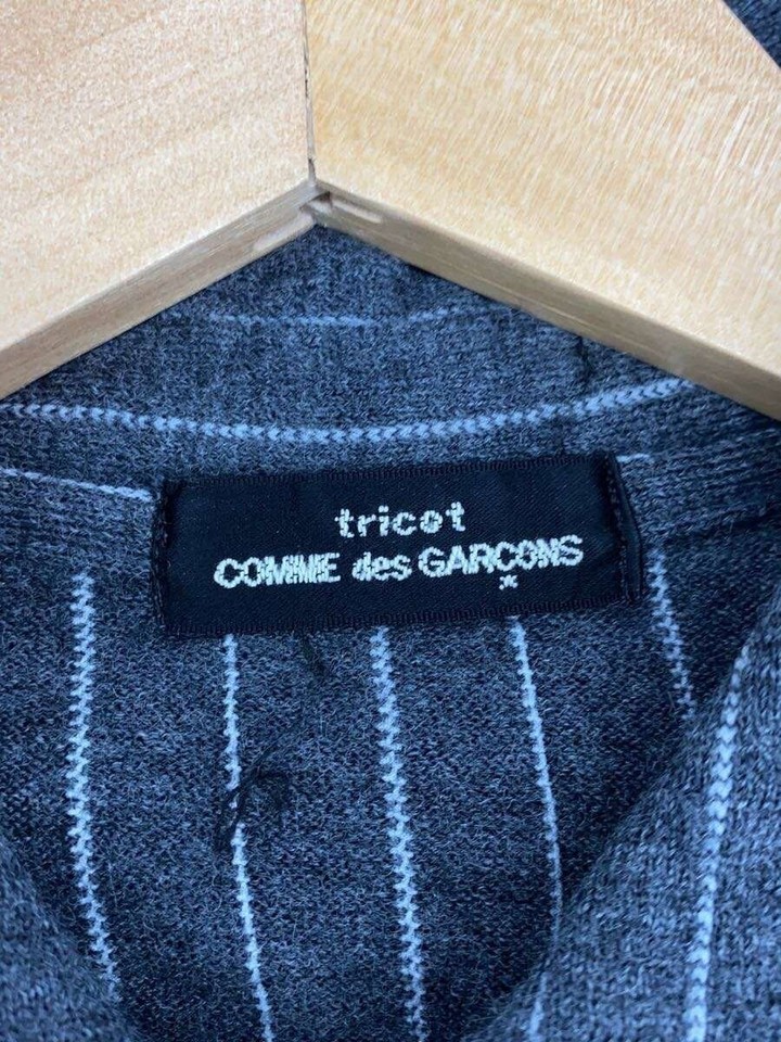 tricot OMME des GARCONS Long Sleeve Dress - Wool GRY Stripe TT-080210 ...