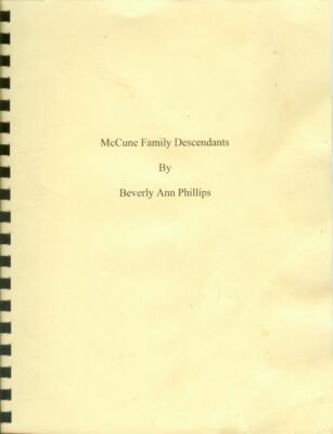 MCCUNE FAMILY DESCENDANTS | eBay