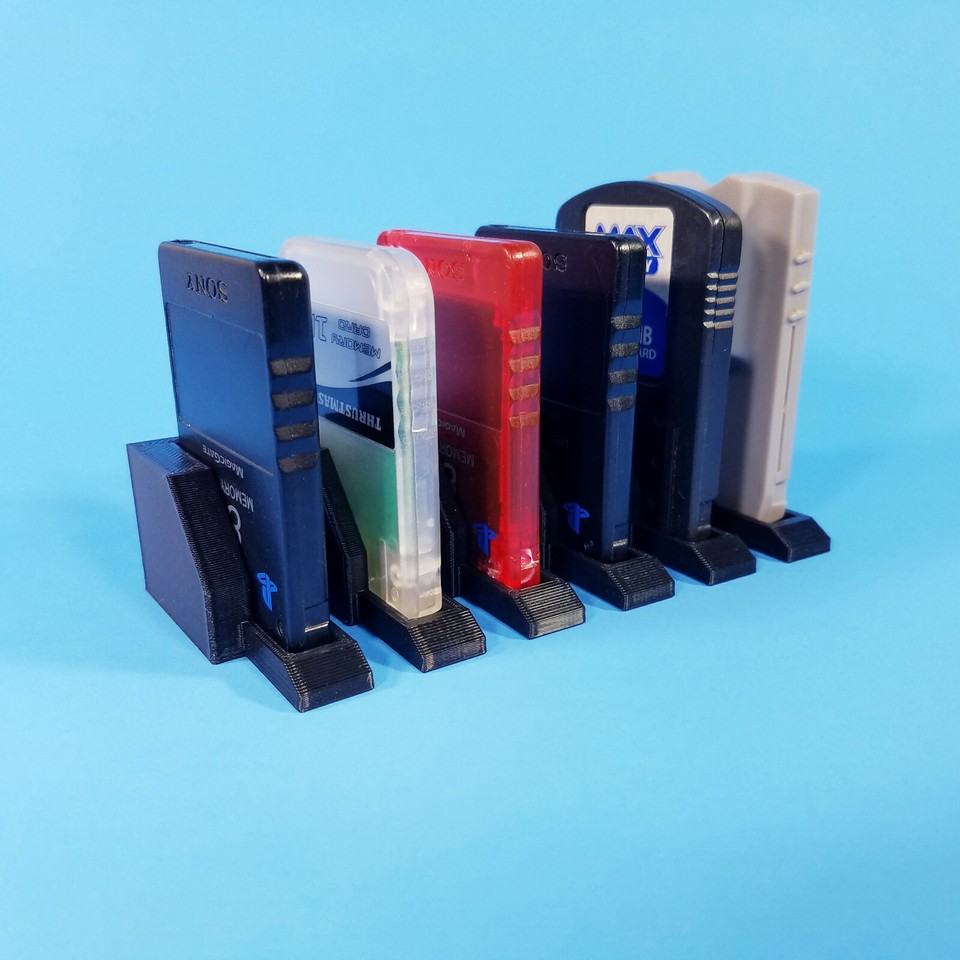 PS2 PS1 Memory Card Holder Organizer Custom 3D Printed 3 Colors ...