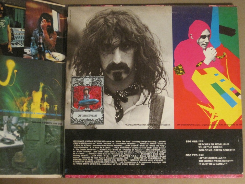 FRANK ZAPPA HOT RATS LP ORIG '69 BIZARRE RS 6356 JAZZ ROCK FUSION PROG ...