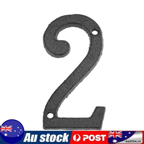 5Pcs Metal Digital Number Cast Iron House Sign Doorplate DIY Cafe Wall ...