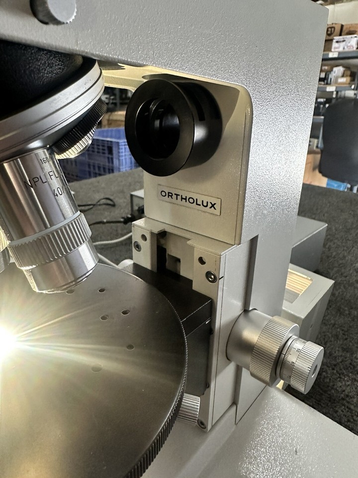 Leitz Wetzlar 992813 Ortholux Comparison Microscope w/ 4 10 25 40 Obj ...