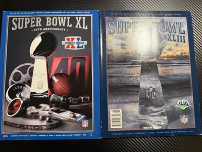 Pittsburgh Steelers SUPER BOWL Official Programs X2 NEAR MINT Condition ...