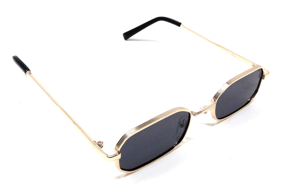 SLIM RECTANGULAR AVIATOR SUNGLASSES SQUARE CLASSIC CASUAL RETRO ...