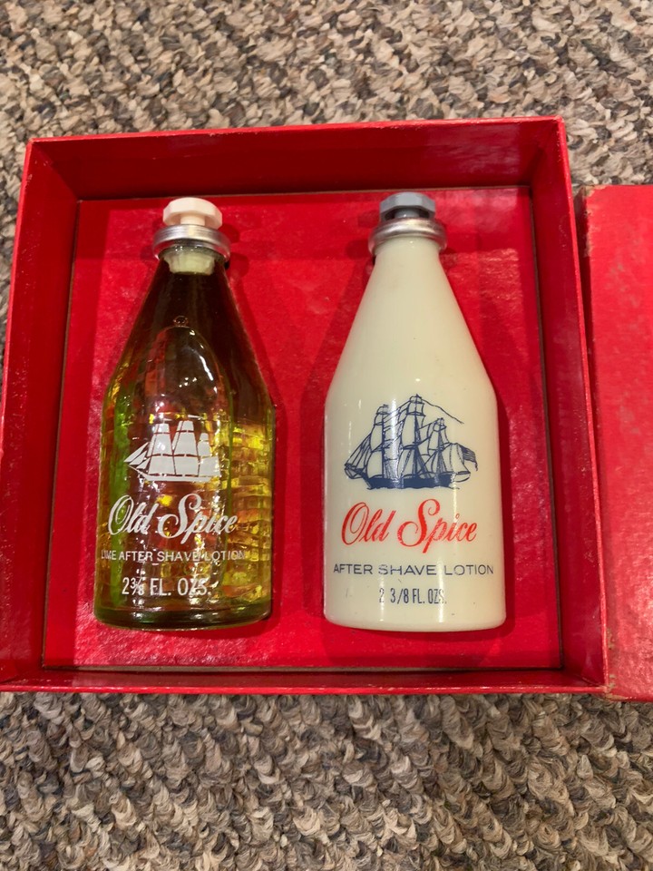 Vintage Old Spice Ship Boxed 2 3/8 oz After Shave & Lime After Shave ...