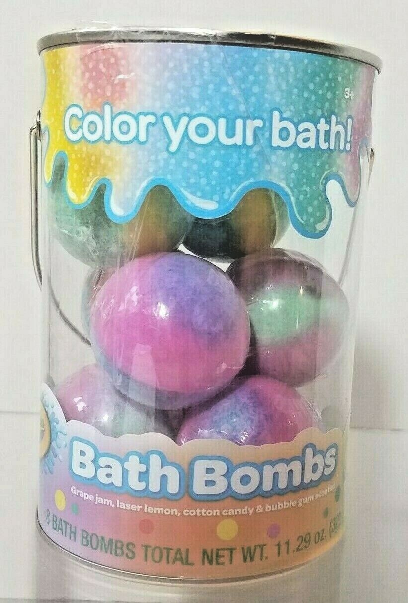 Crayola Bath Bombs 8 Ct. Grape Jam/Laser Lemon/Cotton Candy/Bubble Gum ...
