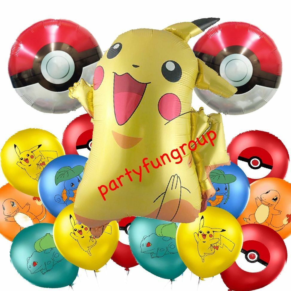 Pokemon Balloon 10/20pcs Latex Pokemon Party Balloon Decoration Premium ...