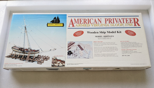 Model Shipways 'American Privateer' Armed Virgina Sloop Wood Model Ship ...