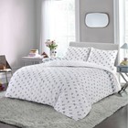 Rosebud Pattern 100% Brushed Cotton Duvet Cover Bed Set Single Double ...