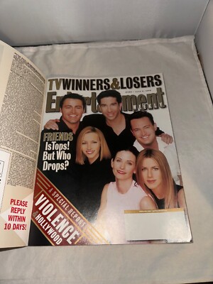 June 1999 Entertainment Weekly Friends Cast Violence In Hollywood Issue ...