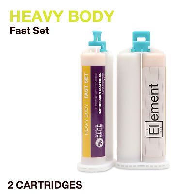 Element HEAVY BODY VPS PVS Impression Material FAST Set 2 X 50ML Dental ...