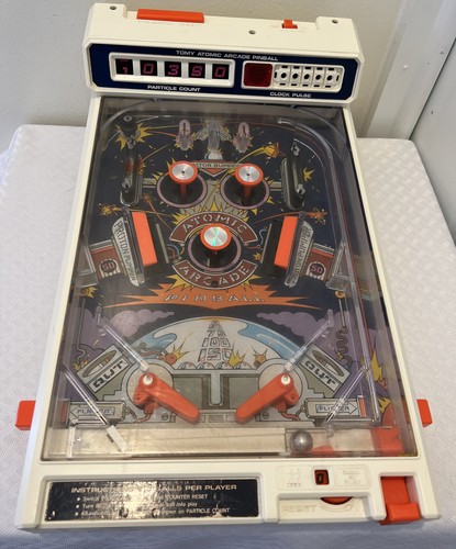 Vtg TOMY 1979 Atomic Arcade Electronic Pinball Machine Original Box ...