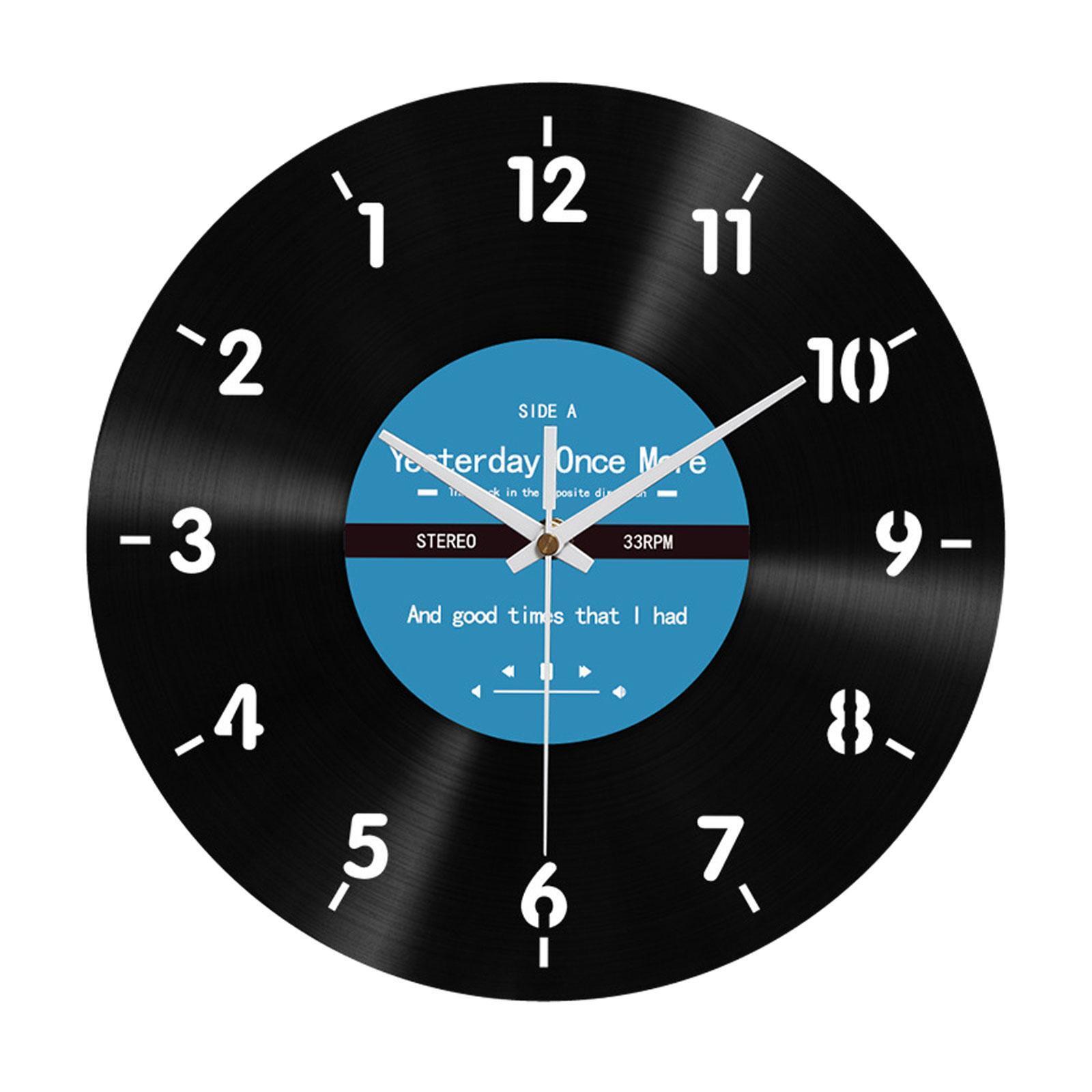 Backwards Clock Counterclockwise Wall Clock for Living Room Kids Room ...