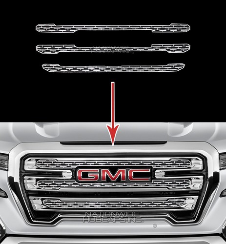 19-21 GMC Sierra 1500 SLT AT4 CHROME Snap On Grille Overlay Grill ...