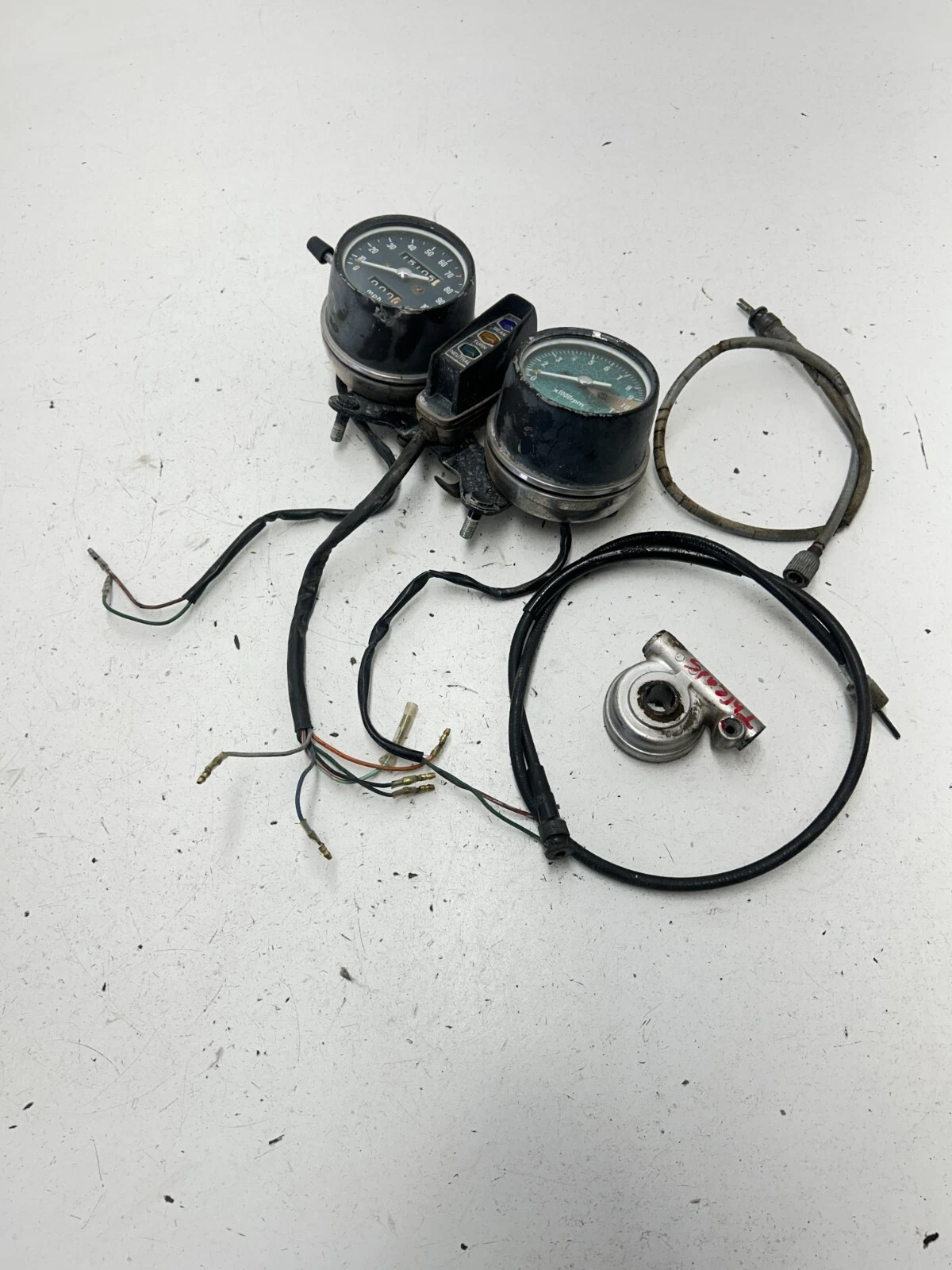 73 1973 Honda CB350 Cb 350 OEM Twin Gauge Meter Speedometer Speedo ...