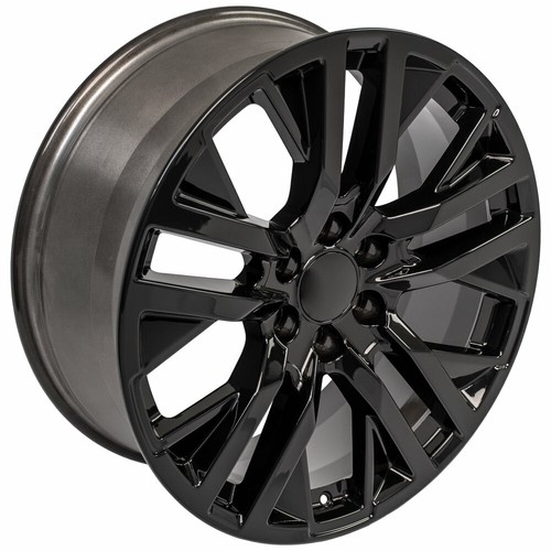 22 inch Black 5903 Wheels Set of 4 Fits GMC Sierra Yukon 84570333 Rims ...