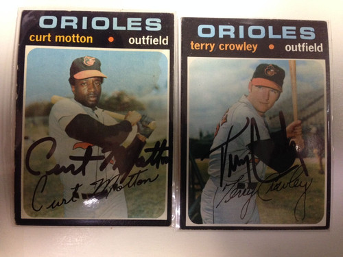 Terry Crowley Baltimore Orioles Signed 1971 Topps Baseball Card with ...