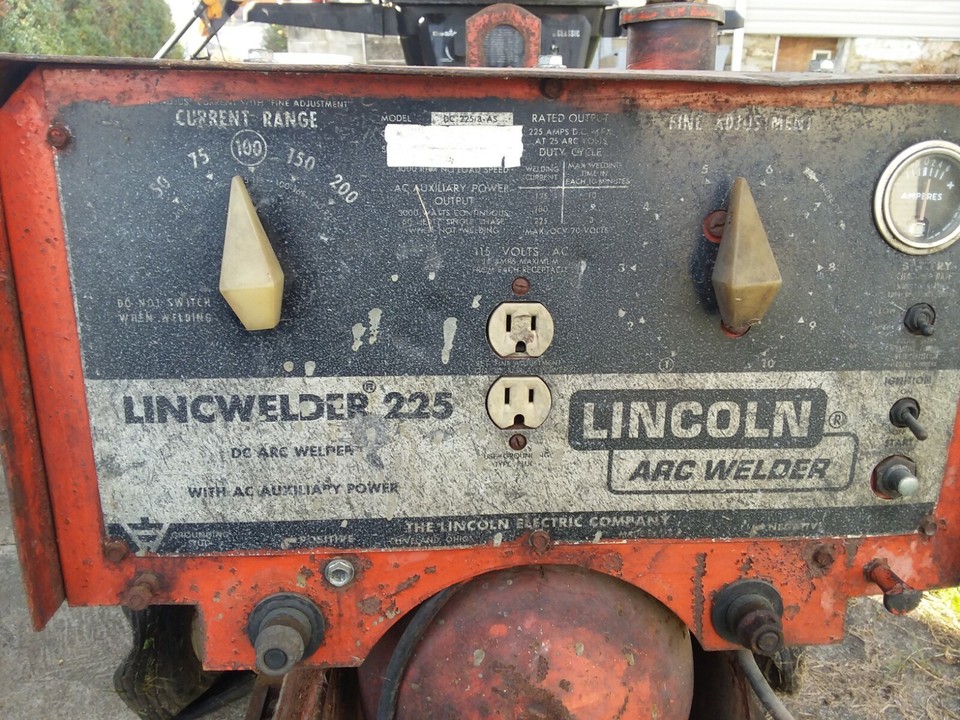 Lincoln 225 Welder Generator Onan engine Model DC 225/3-AS Project | eBay