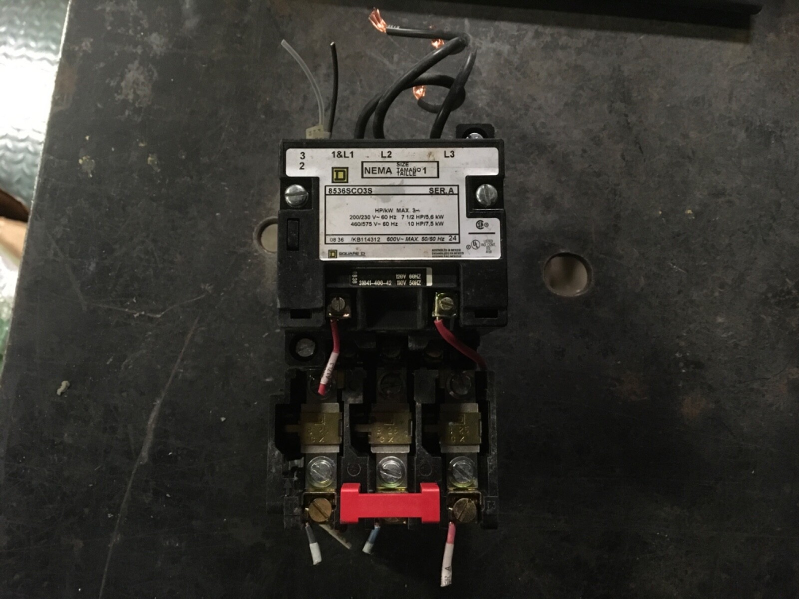 Square D Starter, 8536SCO3S, NEMA 1, 110-120v coil, ADI-1200 | eBay