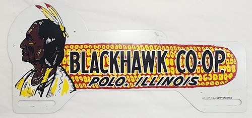 Blackhawk Co Op Seed Corn Topper - Native Indian Porcelain License ...