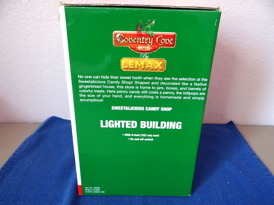Lemax Sweetalicious Candy Shop Coventry Cove & 3 AC Adapters (New ...