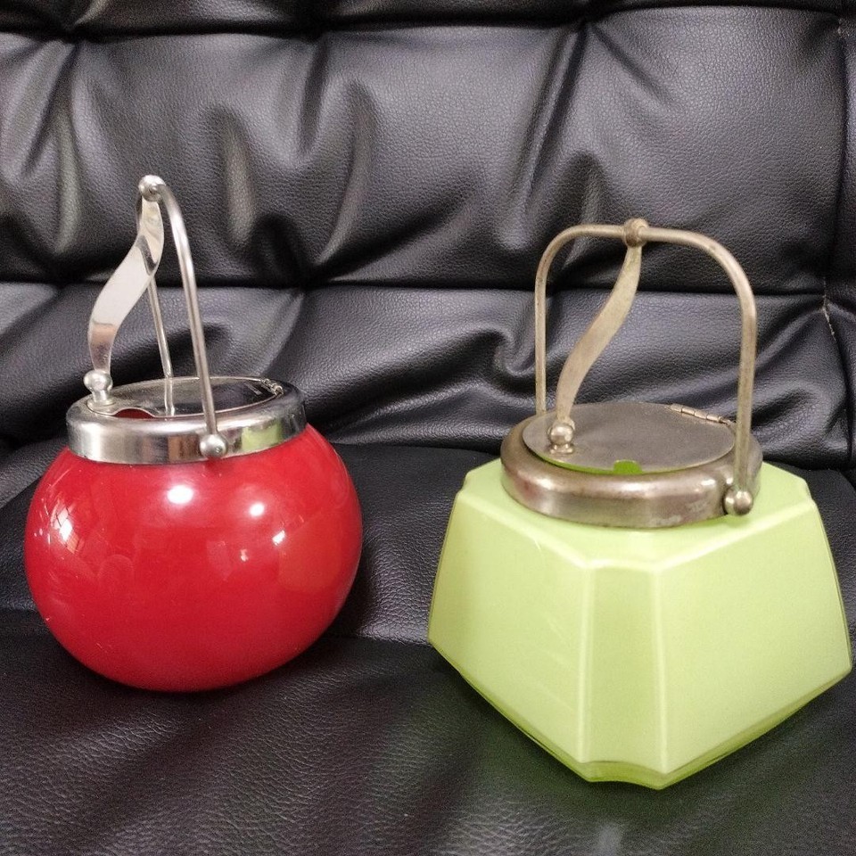 Sugar Pot 4 Items Coffee Shop Showa Retro Glass Set | eBay