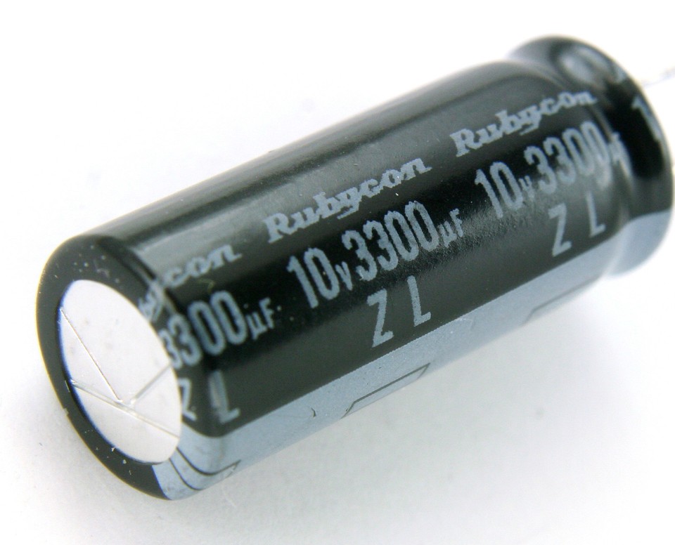 6pcs Rubycon ZL 3300uf 10v Radial Electrolytic Capacitor 105C (10mm x ...