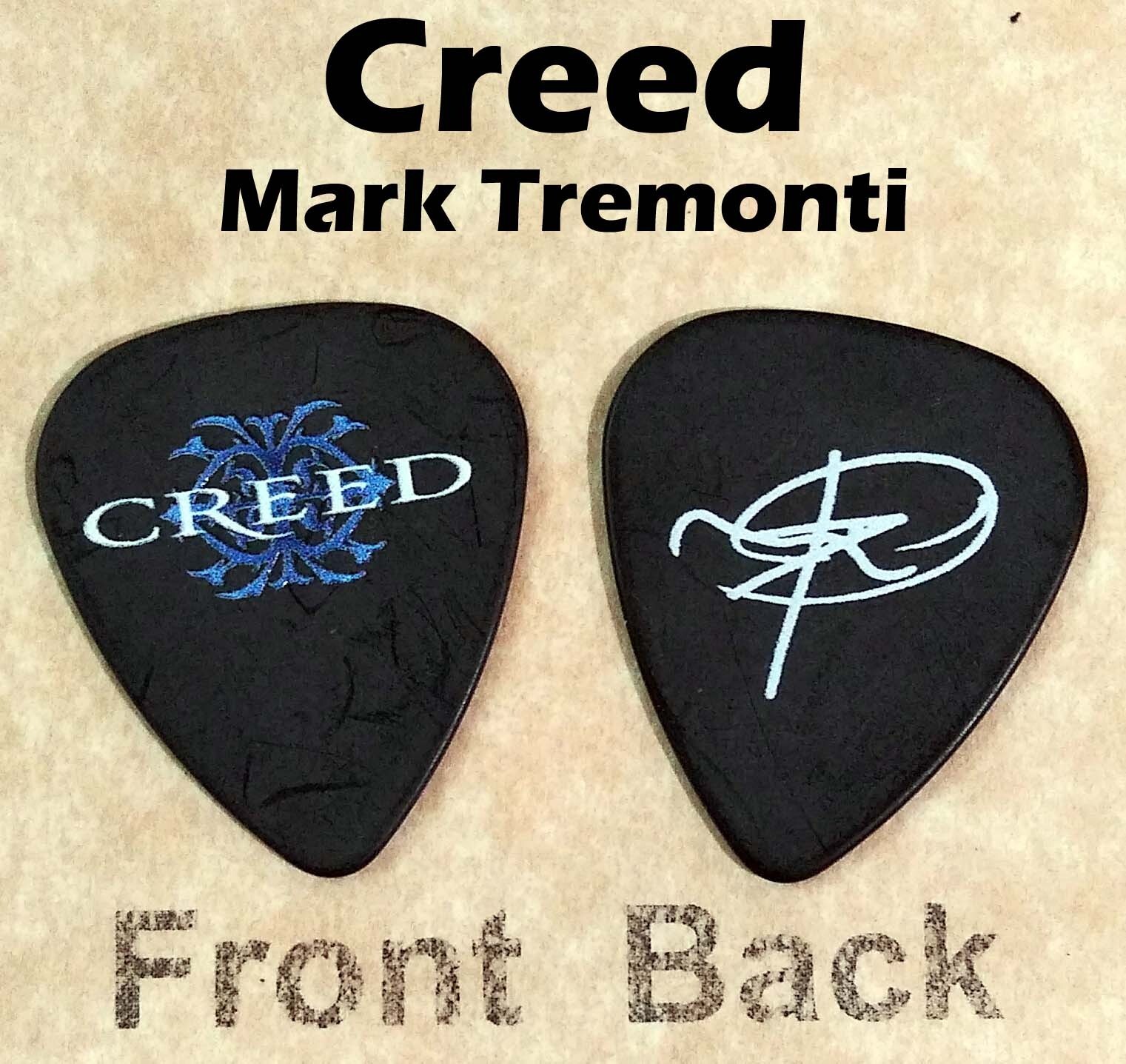 CREED Classic Rock band Mark Tremonti novelty signature guitar pick (WG ...
