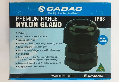 3 x CABAC GN50 Cable Glands Nylon Connectors IP68 Range 27-35 mm | eBay ...
