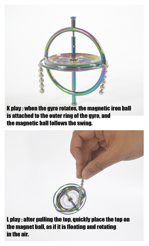 Metal Gyroscope Anti Gravity Rotating Balance Mechanical Gyroscope ...