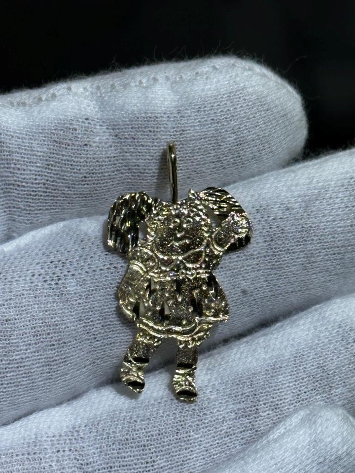 14k Yellow Gold Vintage Cabbage Patch Kids Halo Charm Pendant 2.2 Grams ...