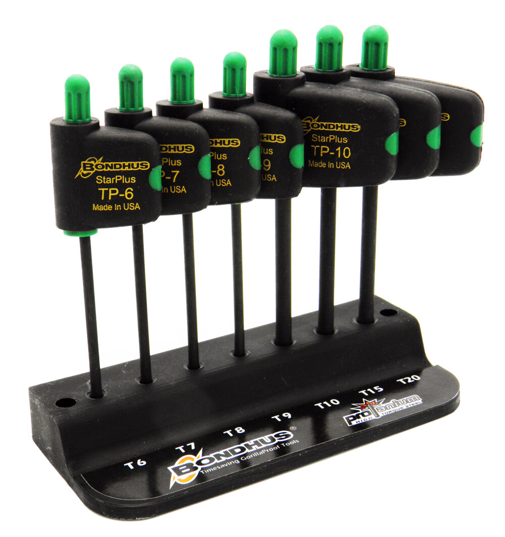 TP6 - TP20 Torx®/Star Plus Tip Flag Drivers, 7pc Set w/Stand. Bondhus ...