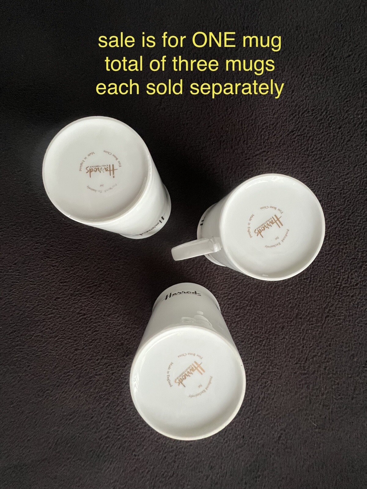 Harrods Knightsbridge Fine Bone China Coffee Tea Cup Mug Made In ...