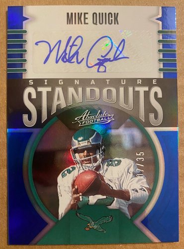2023 Absolute Signature Standouts Blue MIKE QUICK #SS-17 NY JETS /35 ...