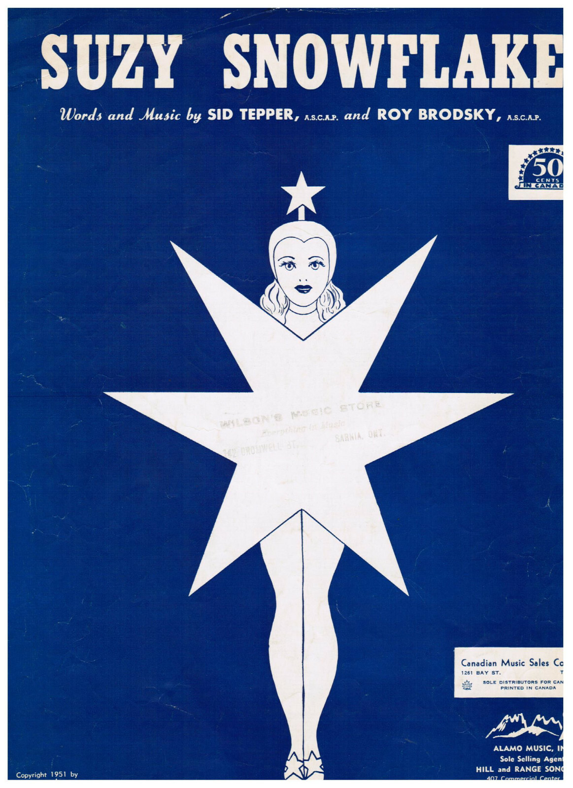SUZY SNOWFLAKE. ORIGINAL SHEET MUSIC 1951 | eBay