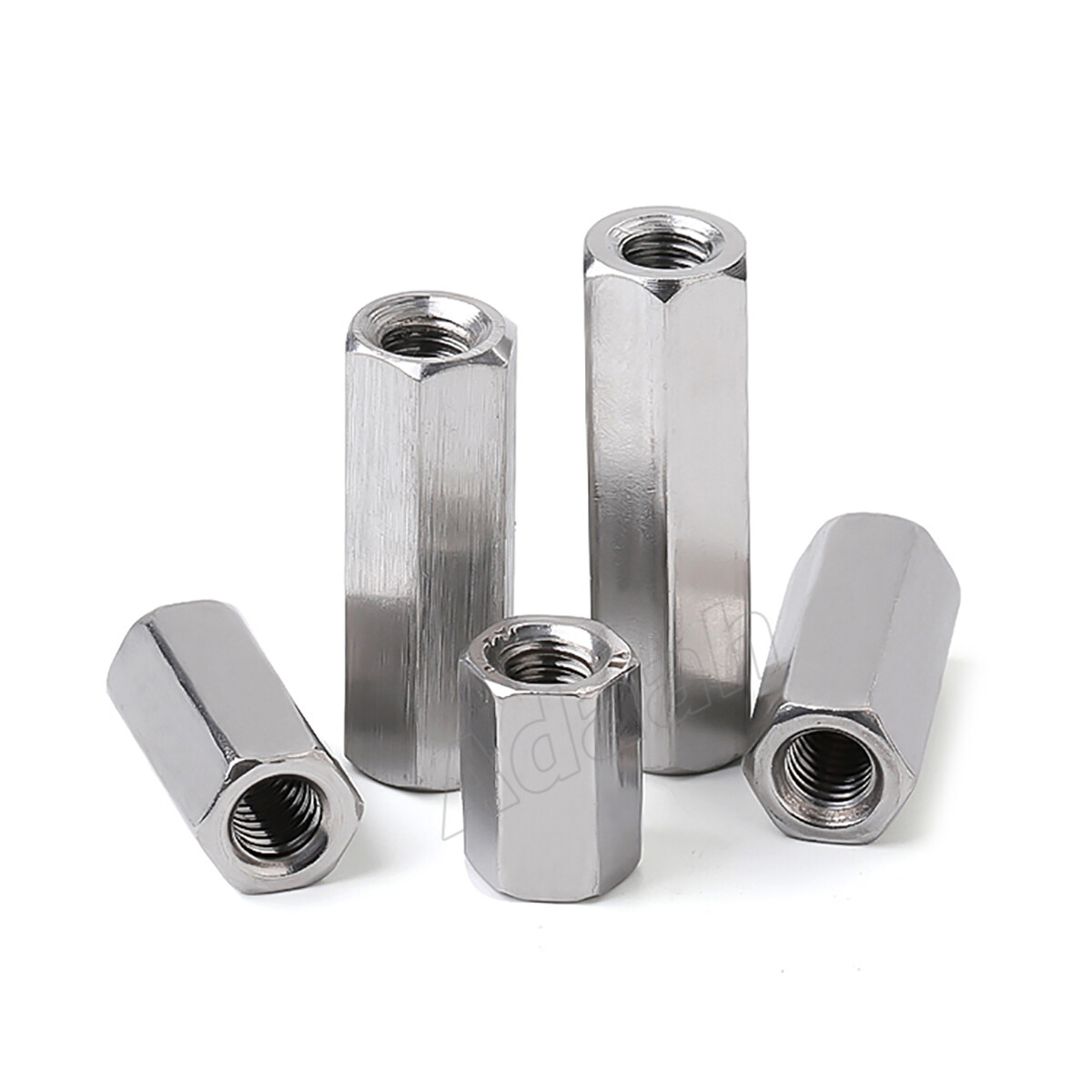 M8 M10 M12 Hex Connector Nuts Threaded Sleeve Rod Bar Stud Long Nut A2 ...
