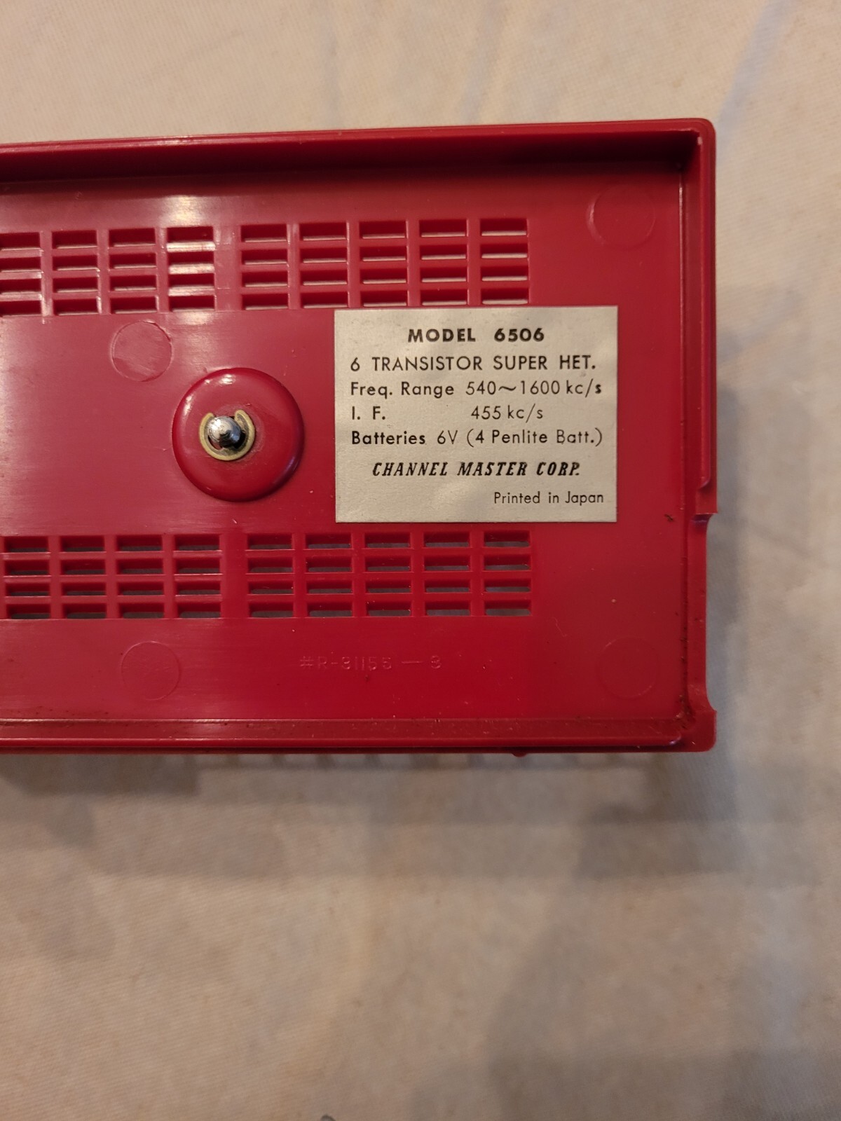 Vtg Red CHANNEL MASTER Deluxe TR Transistor Radio w/ Leather Case ...