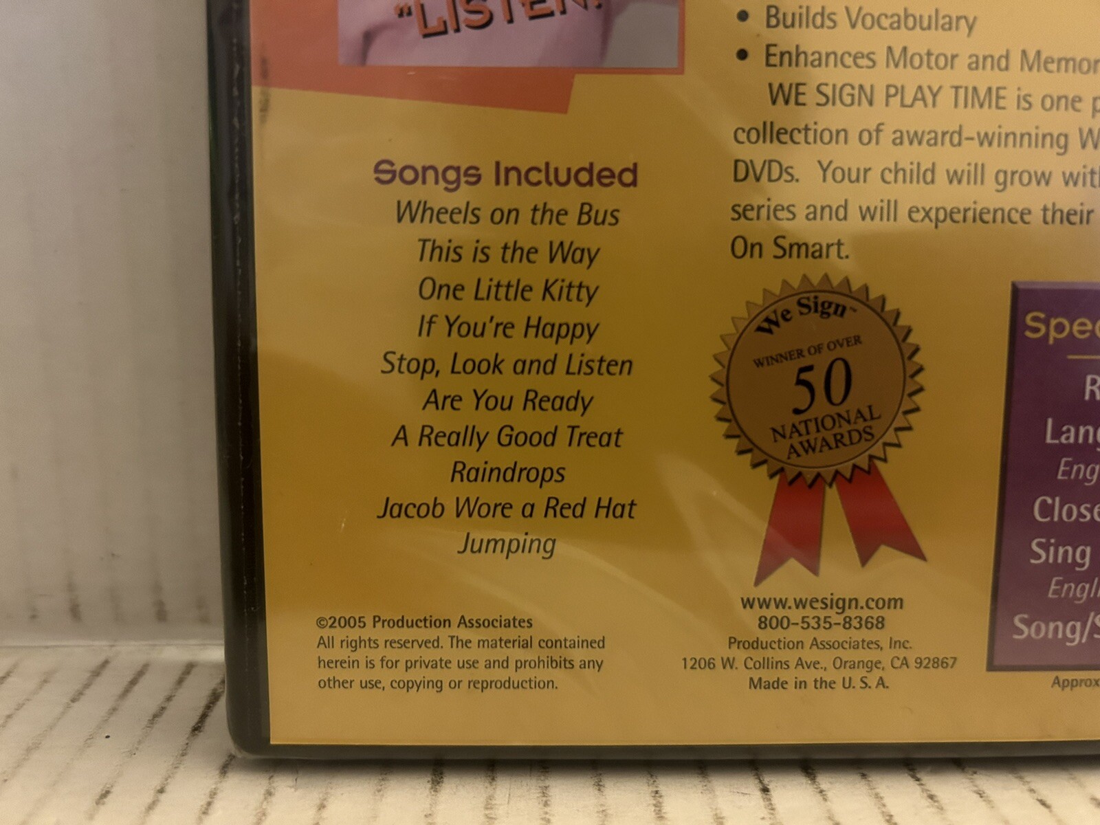 We Sign Play Time SIGN & SING-ALONG DVD (2005) Production Associates ...