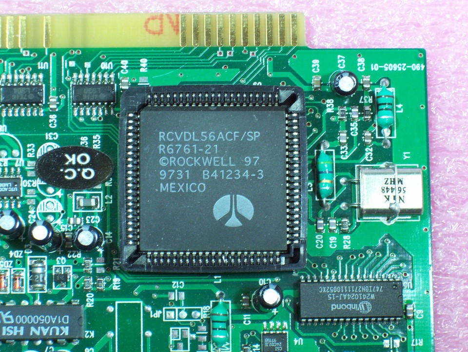 ROCKWELL INTERNAL ISA MODEM DM-56V14H K56flex 1JBTAI-31412-M5-E ...