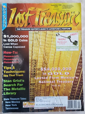 Lost Treasure Magazine September 1999 - Metal Detector - Gold - Coins ...