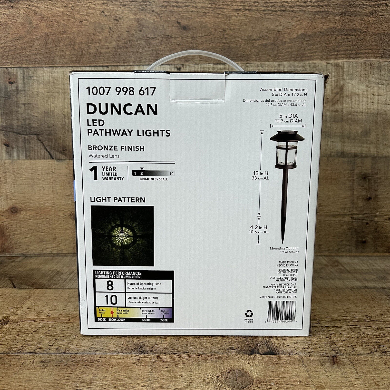 Hampton Bay 10 Lumens Landscaping 1007 998 617 Duncan Bronze Solar ...