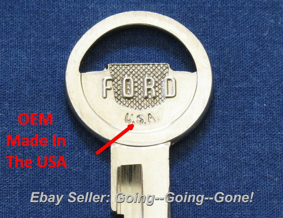 RARE NOS ORIGINAL OEM UNCUT FORD KEY BLANK 1952-1954 H13 1127A TRUNK ...