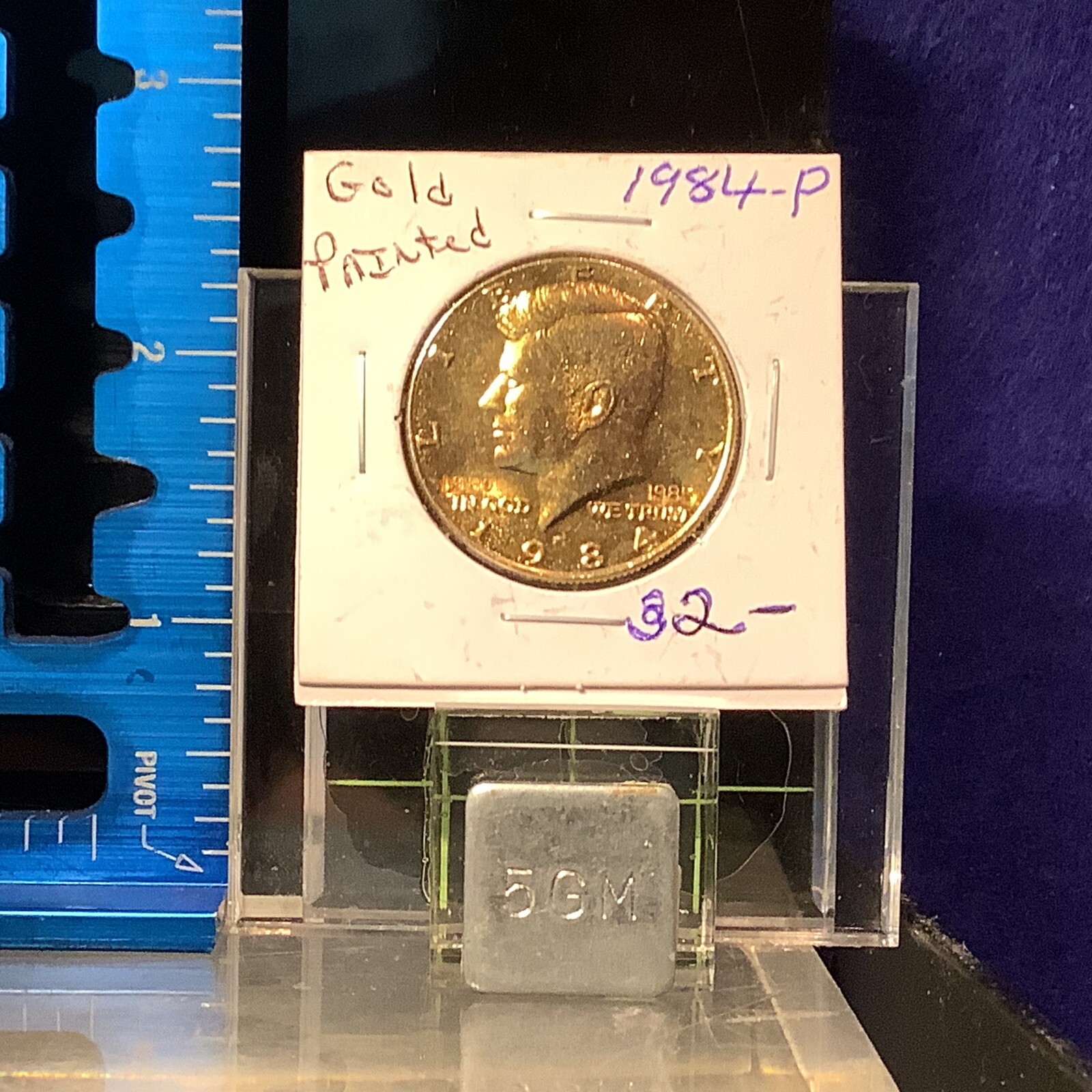 1984 P Kennedy half Dollar Gold Plated Counter Stamp “ 1960 1985 " | eBay