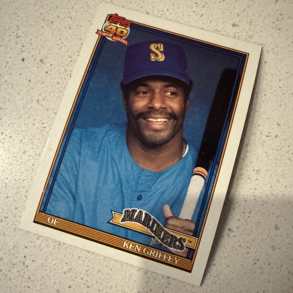 RARE Ken Griffey Topps 40 Years Of Baseball Misprint Miscut | eBay